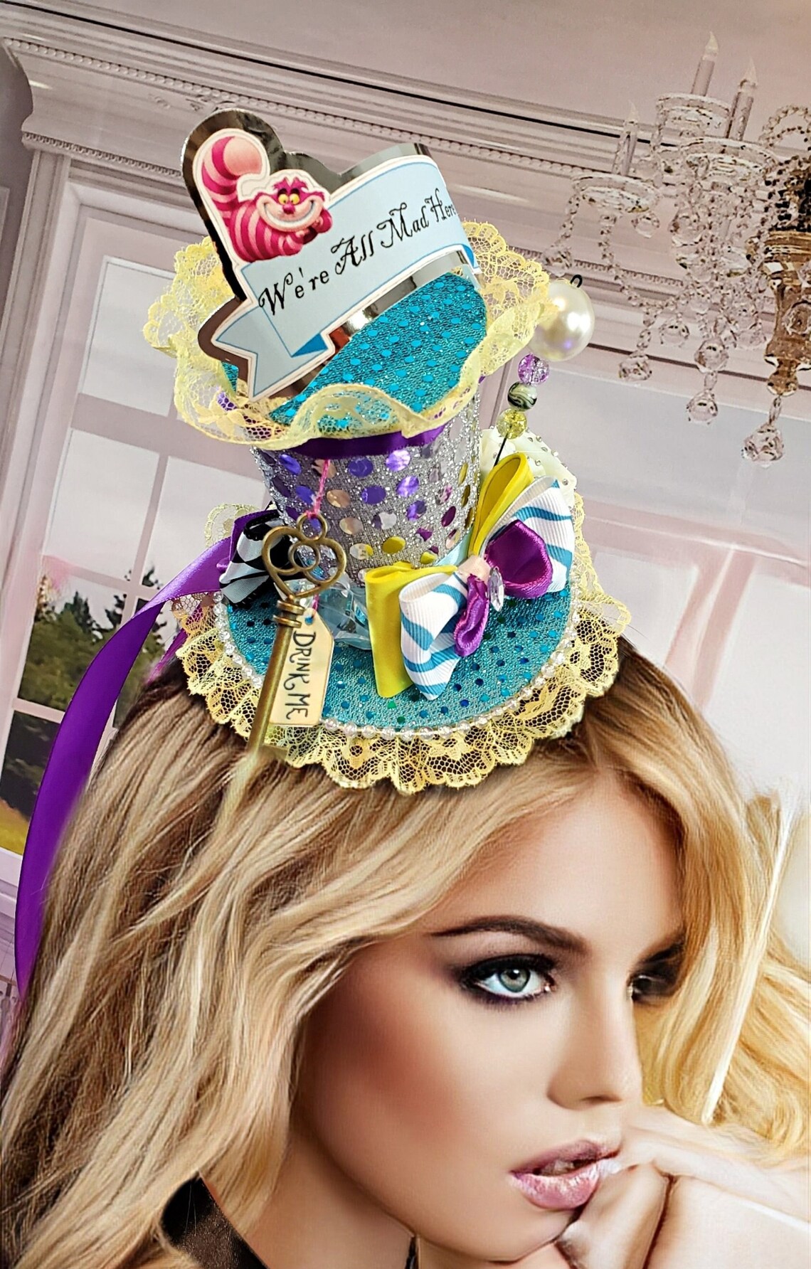 Mini Mad Hatter Headband Hat Alice in Wonderland Halloween - Etsy