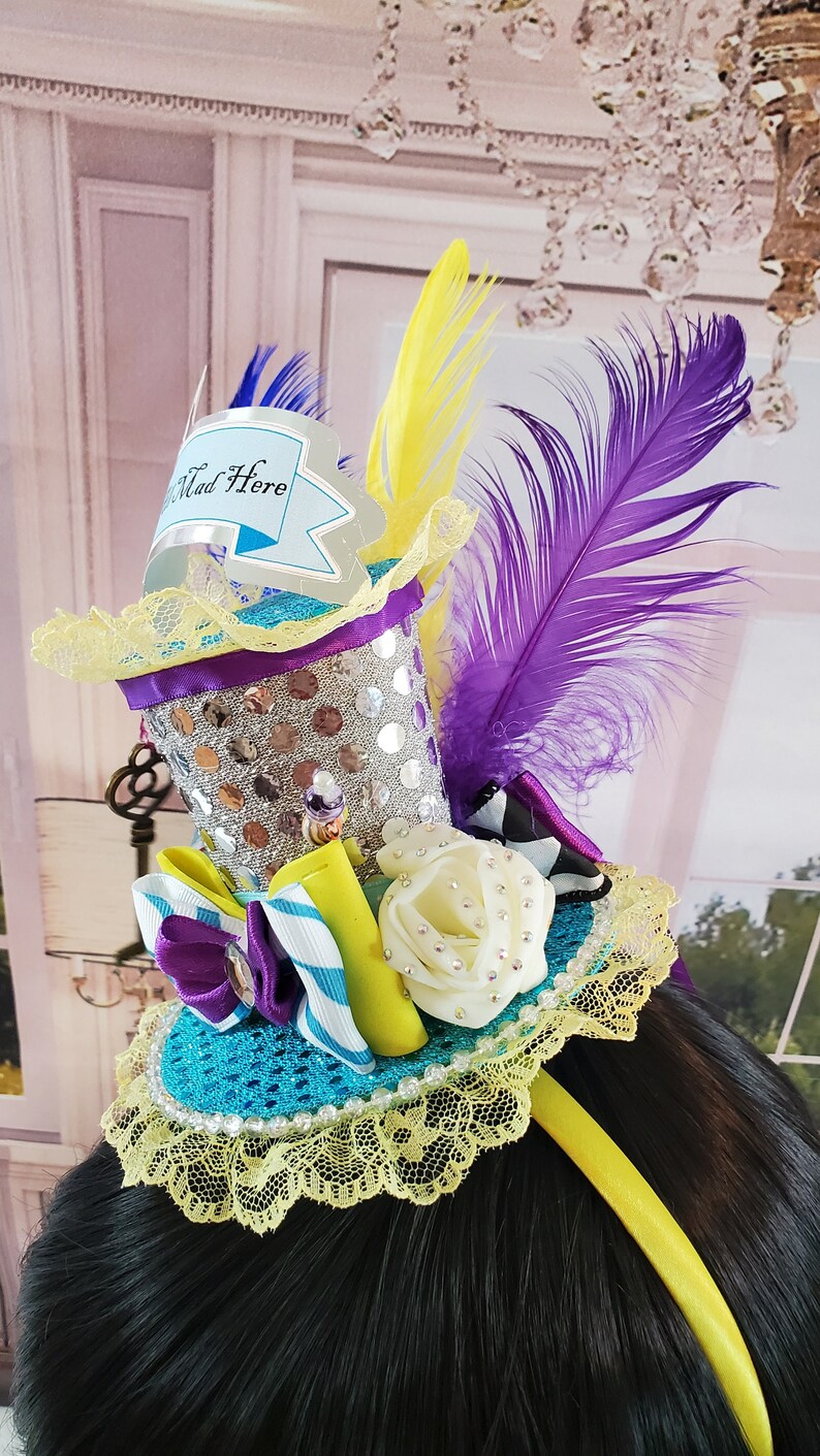 Mini Mad Hatter Headband Hat Alice in Wonderland Halloween Costume - Etsy