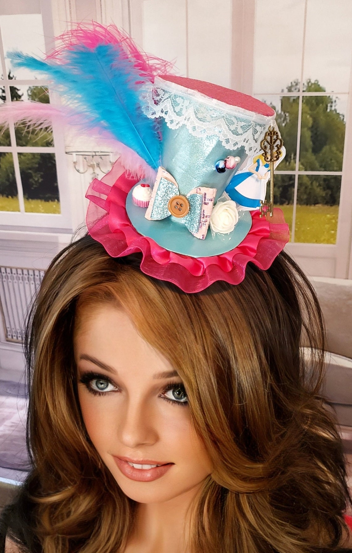 Alice in Wonderland Headband Top Hat Mad Hatter Cosplay Costume Tea ...