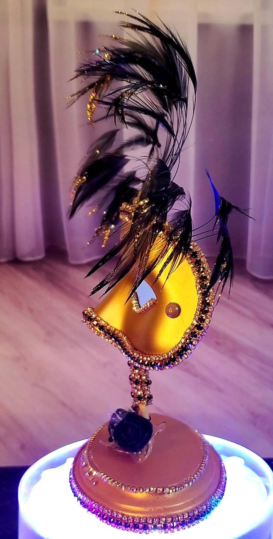 Gold Masquerade Cake Topper Sweet 16 Masquerade Mitzvah Cake | Etsy