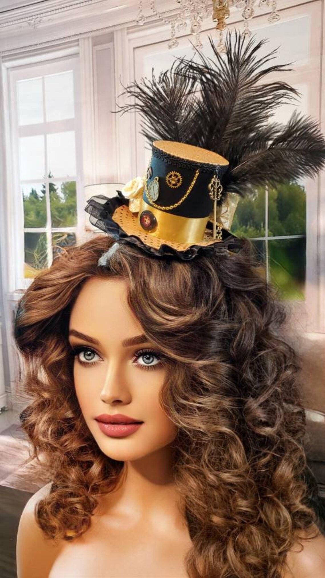 Victorian Steampunk Mini Hat Gothic Halloween Cosplay Costume - Etsy
