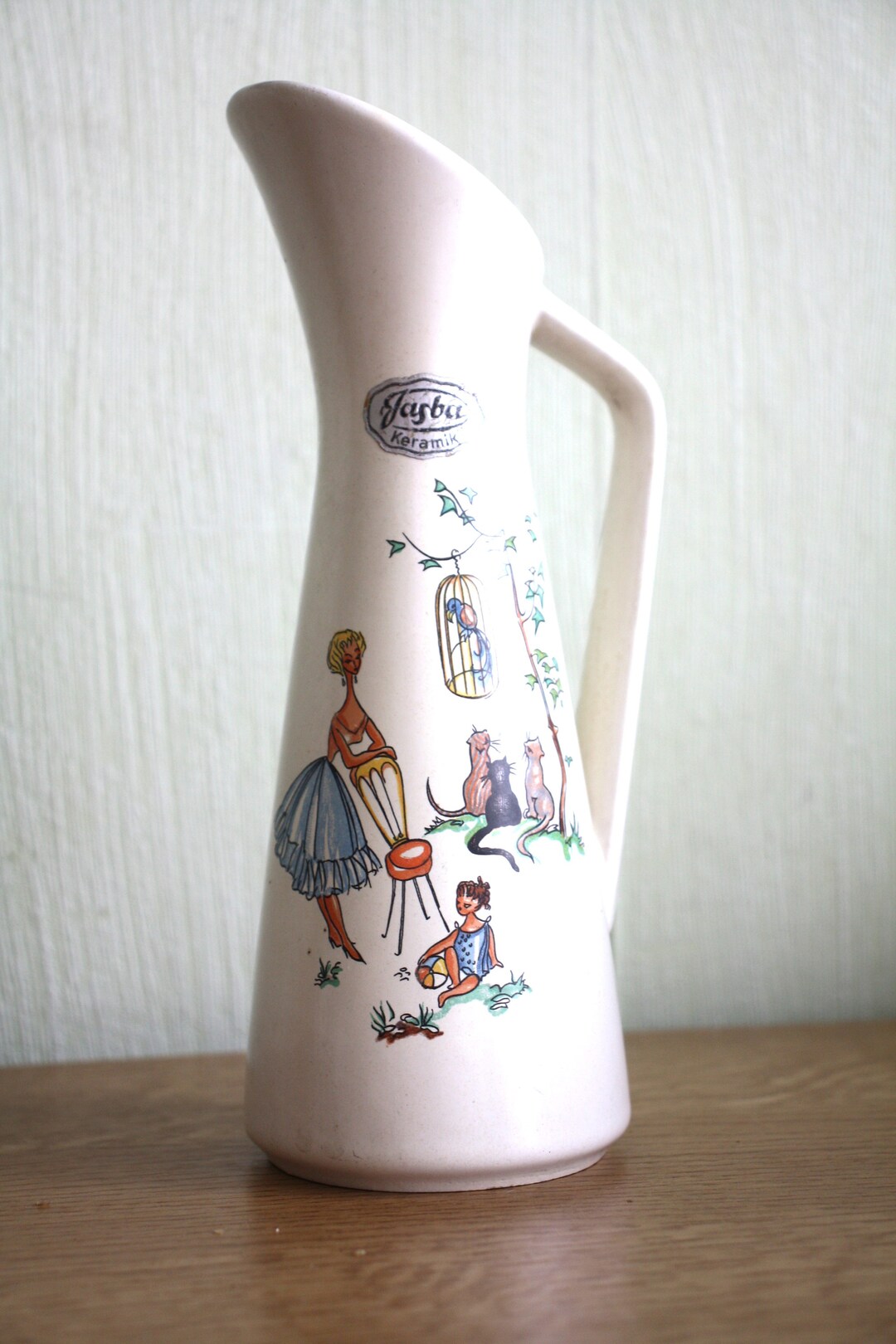 Exceptional Vintage Vase Jasba Ceramics 1960s - Etsy