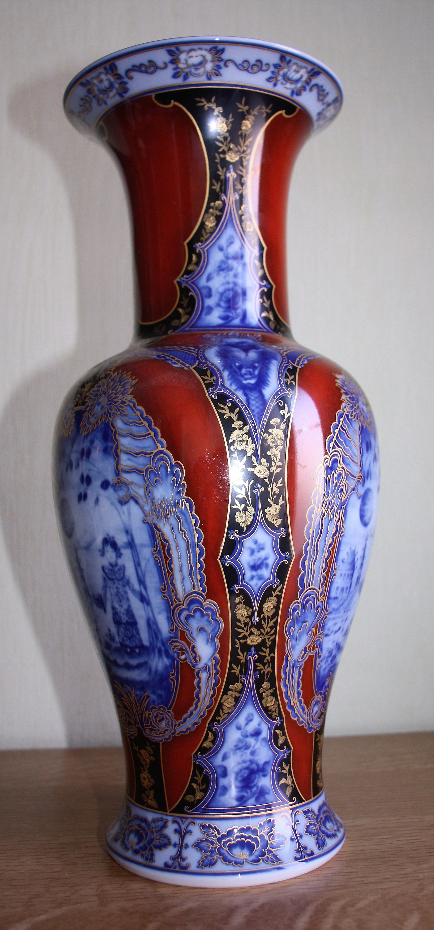 Porcelain Funnel Belly Vase SIAM KAISER Germany After - Etsy