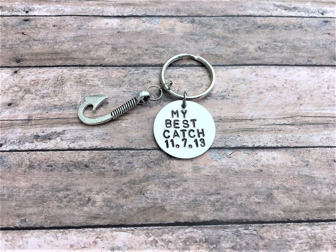 My Best Catch Keychain Anniversary Gift Date Keychain | Etsy