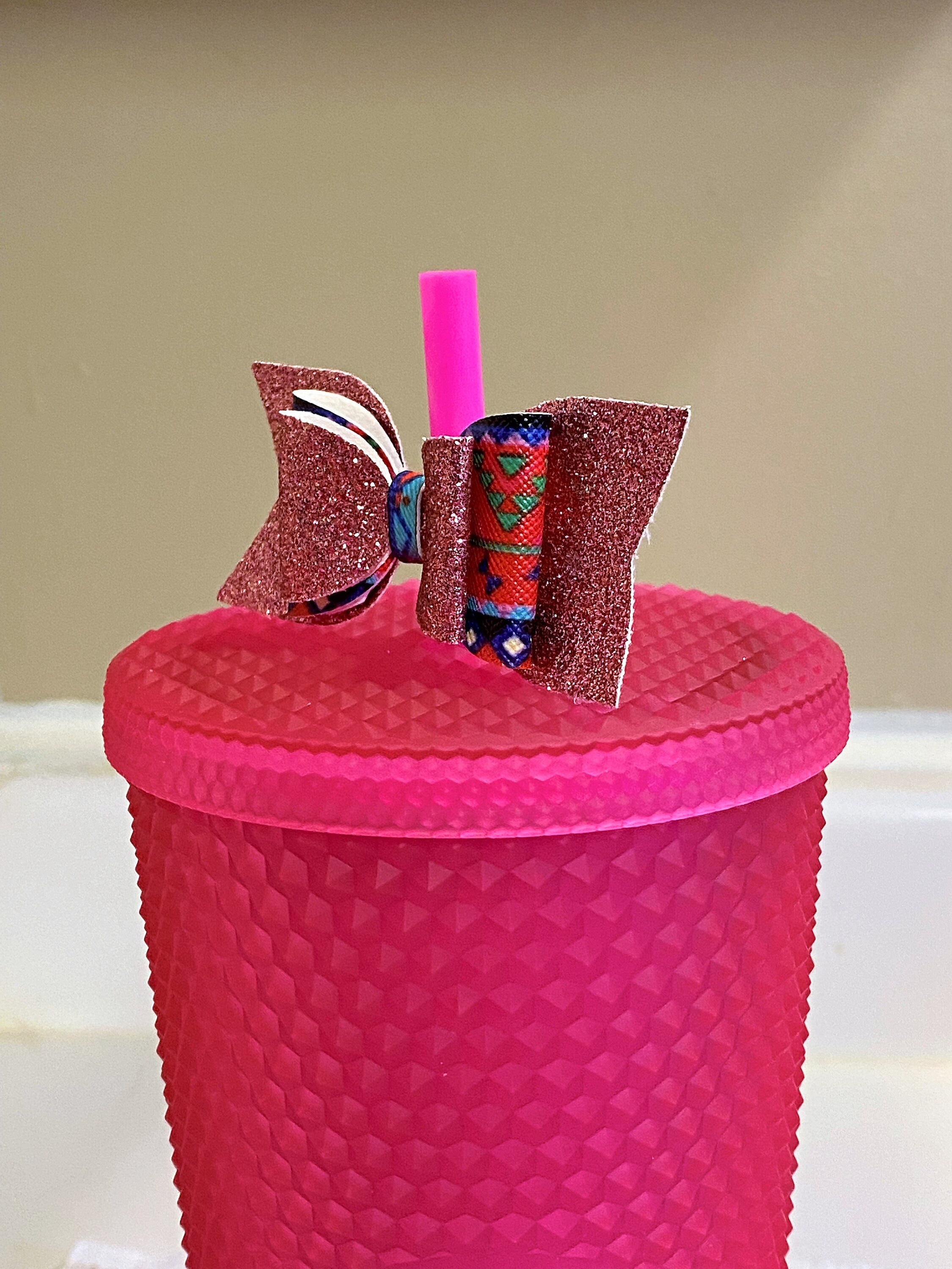 Kitchen & Dining Drink & Barware Bows for Straws Straw Topper Pink ...