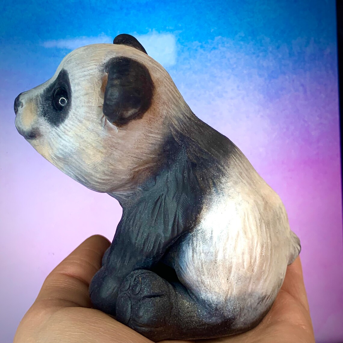 Tosca the Panda polymer clay sculpture/figurine | Etsy