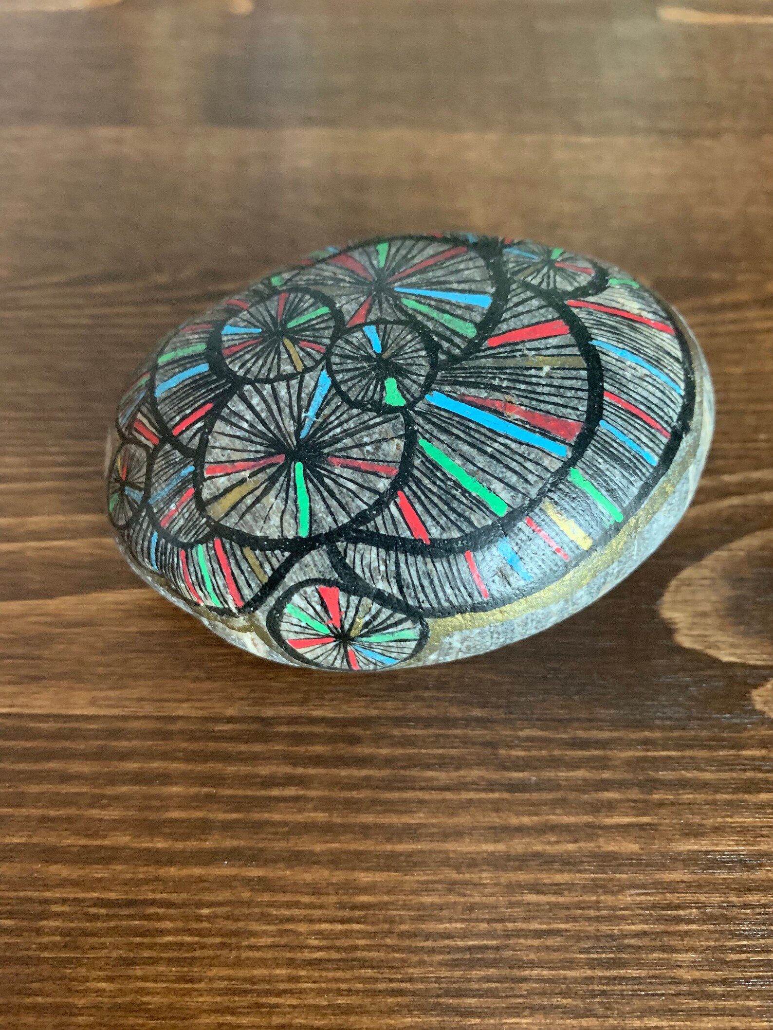 Abstract Shapes With Color and Gold Rock Art - Etsy