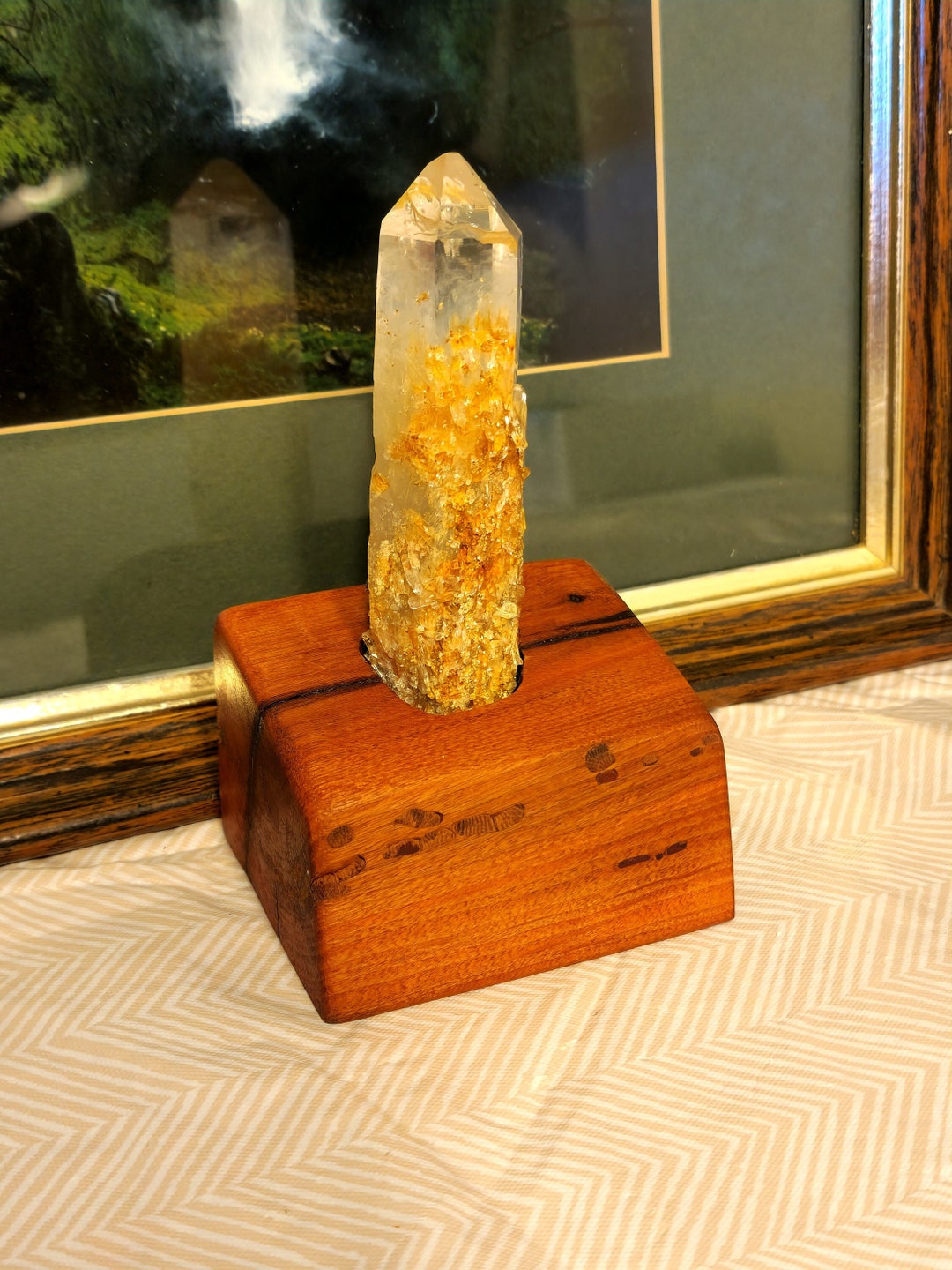 4.75" Golden Healer Blue Smoke Lemurian Crystal From Colombia - With ...