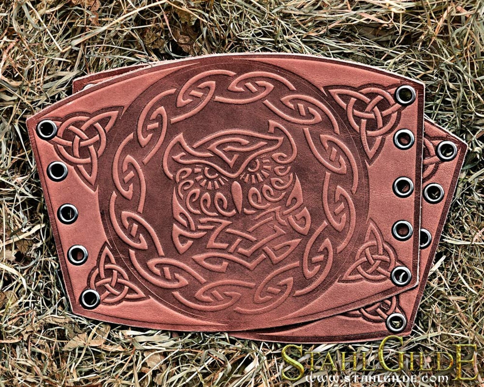 Leather Bracers Archery Arm Guard Leather Cuff LARP Bracers | Etsy