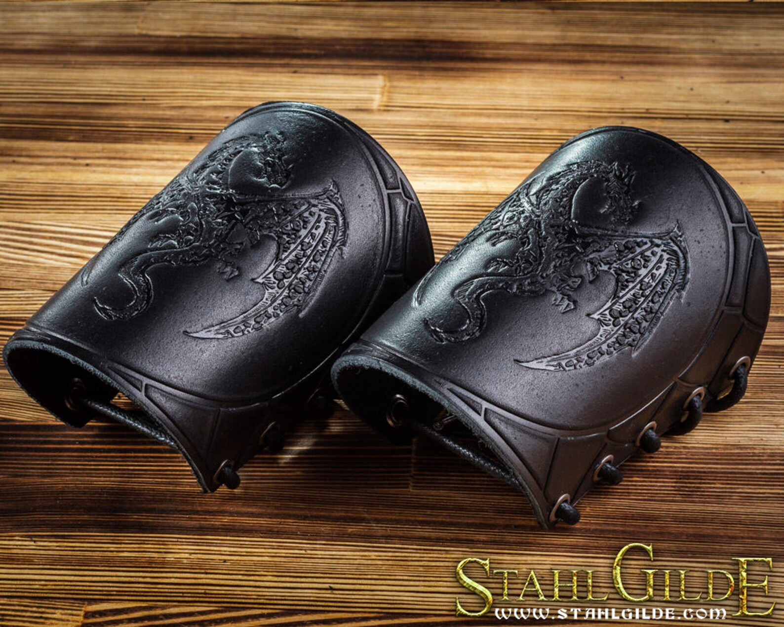 Dragon Bracer Archery Arm Guard Larp Armor Viking Bracers Leather Cuff ...
