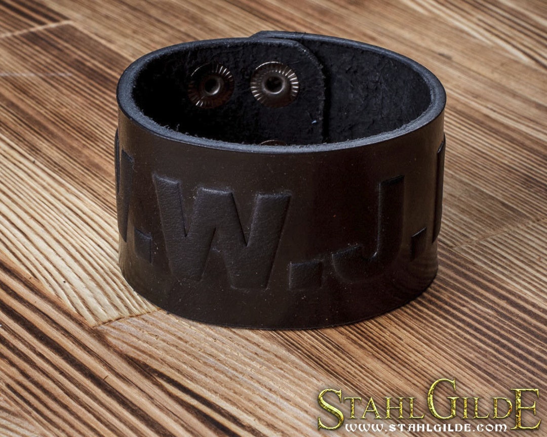 W.W.J.D. Leather Bracelet - Religious Mens Wristband, Durable Spiritual ...