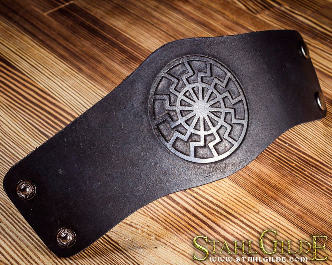 Leather Bracelet Viking bracelet Cuff Wristband Celtic | Etsy