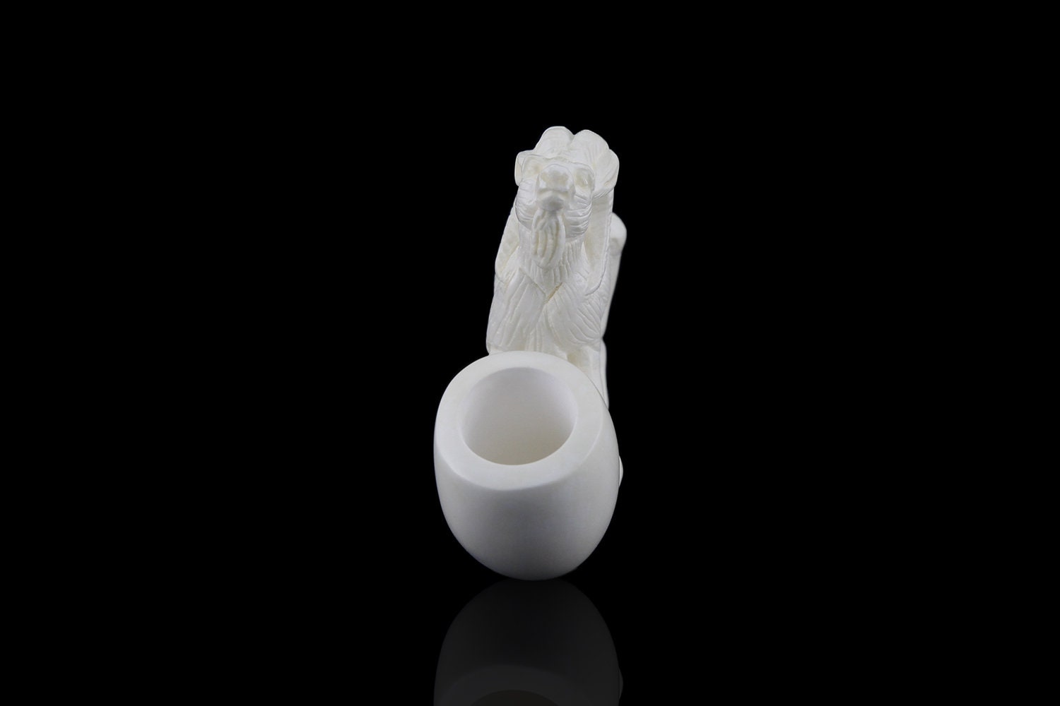 İbex Goat Meerschaum Pipe Hand Carved Smoking Pipe Tobacco Pfeife With ...