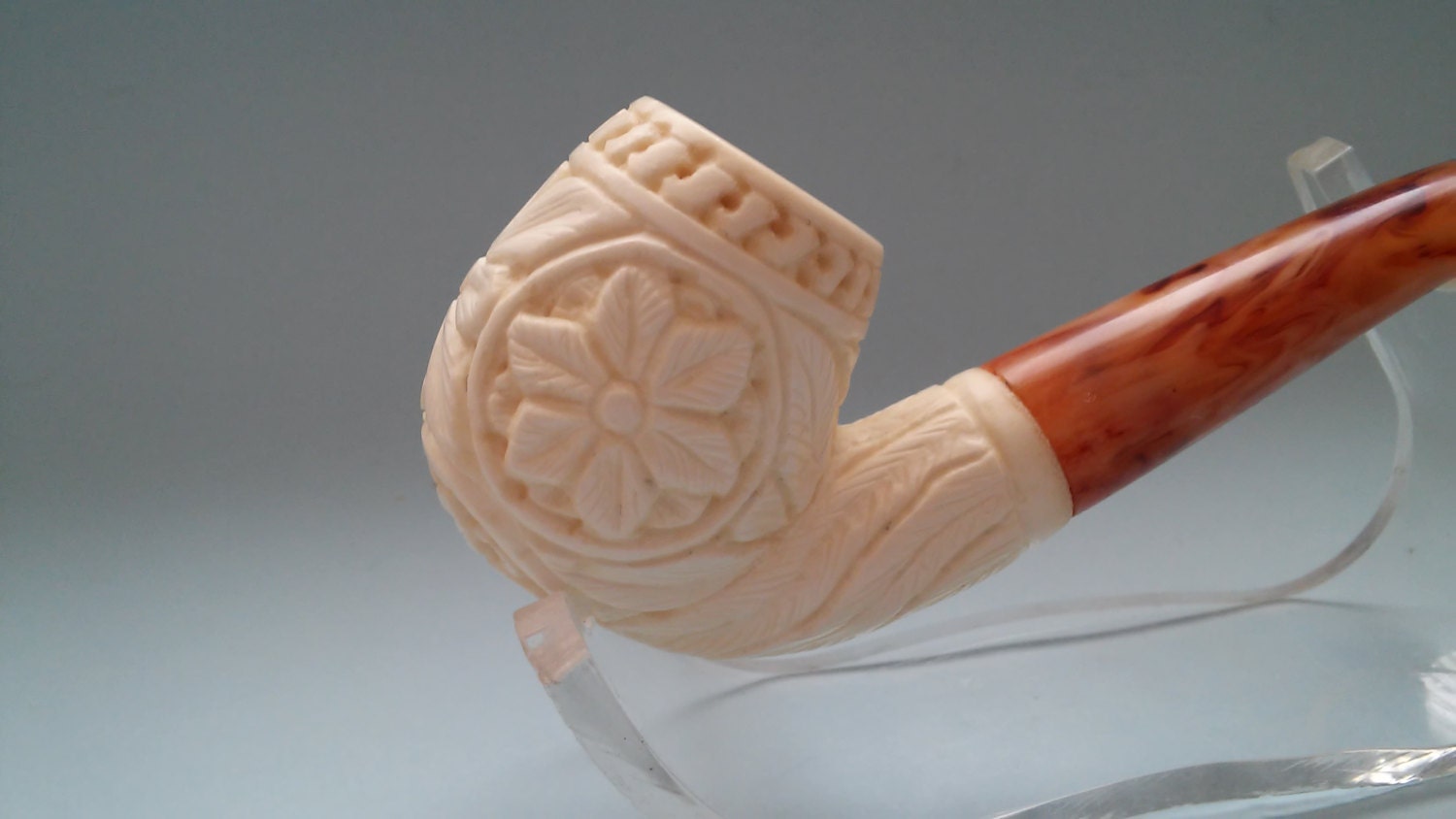 Ornate Processing Meerschaum Pipes Classic Meerschaum Handcarved + With ...