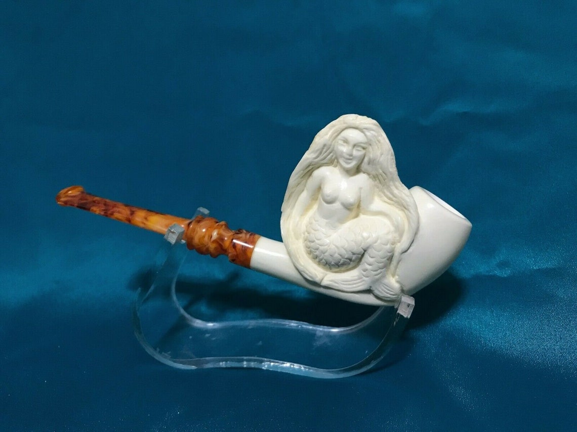Meerschaum Pipe Mermaid and Octopus Meerschaum Pipe Handmade - Etsy
