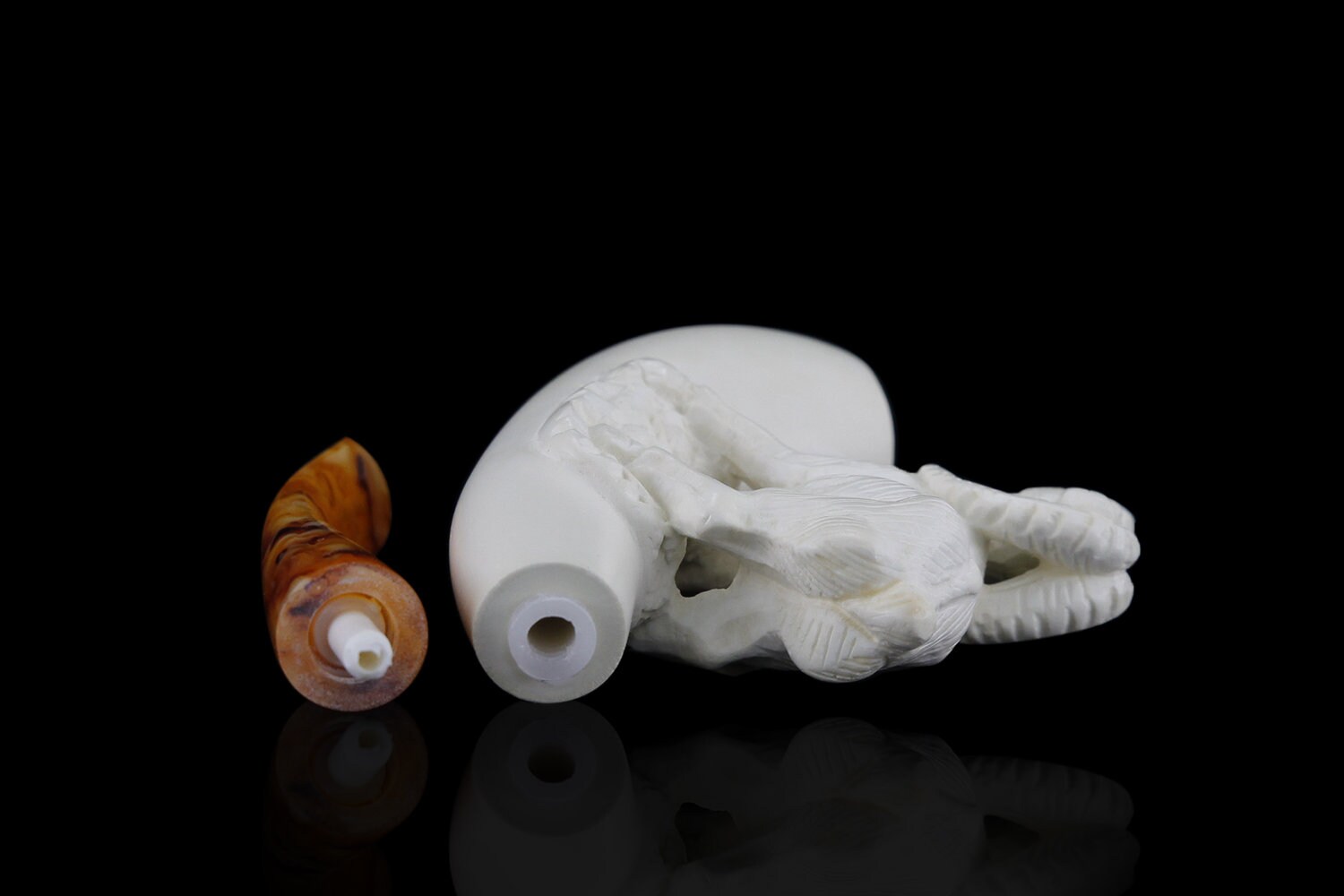 İbex Goat Meerschaum Pipe Hand Carved Smoking Pipe Tobacco - Etsy