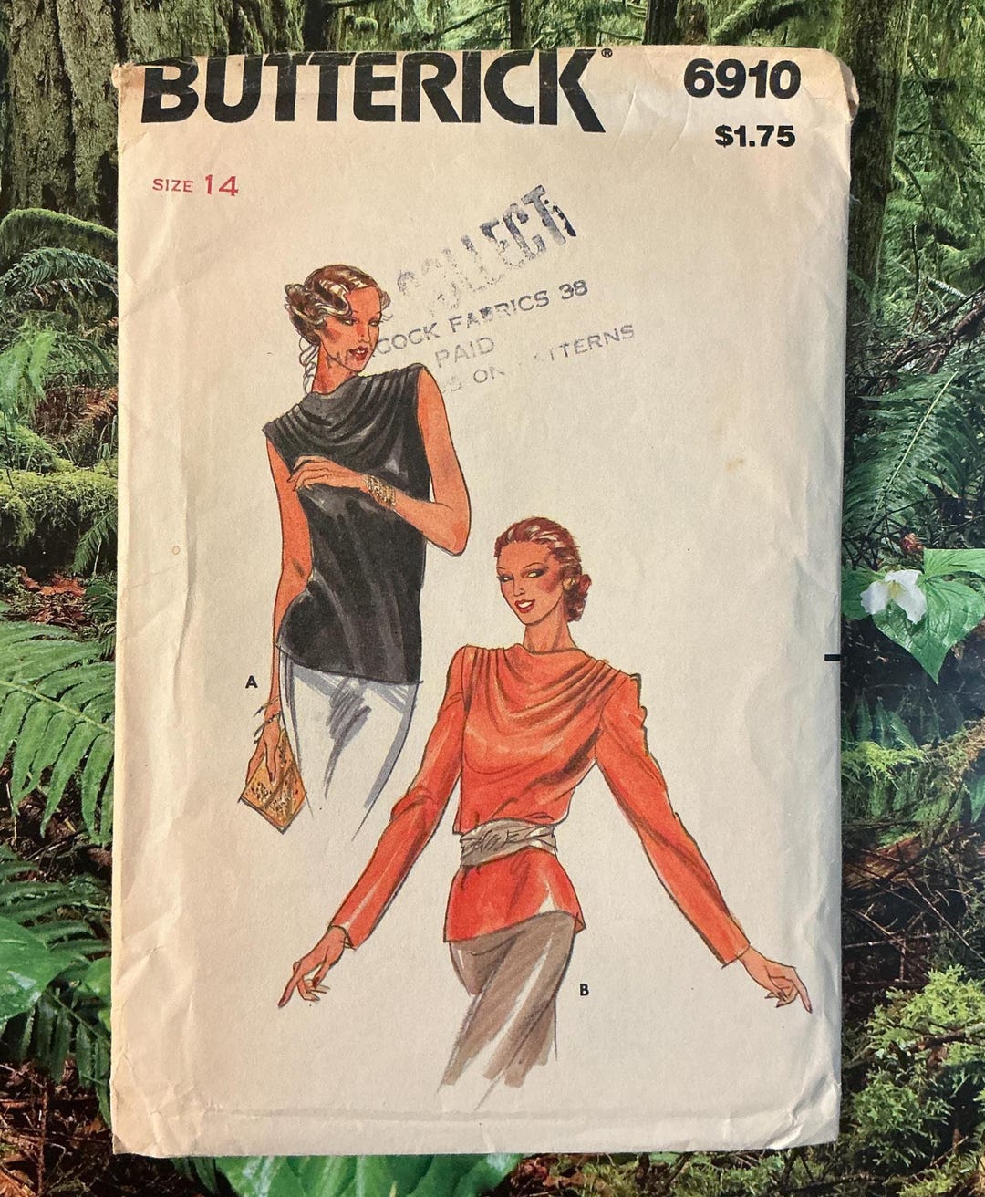 Vintage Sewing Pattern #6910 Butterick, 1980's Fashion, Misses Loose ...