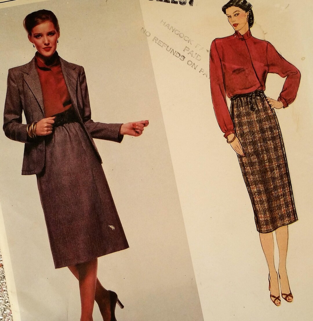 Vintage Sewing Pattern #2283 Vogue, 1980's Fashion, Misses Jacket With ...