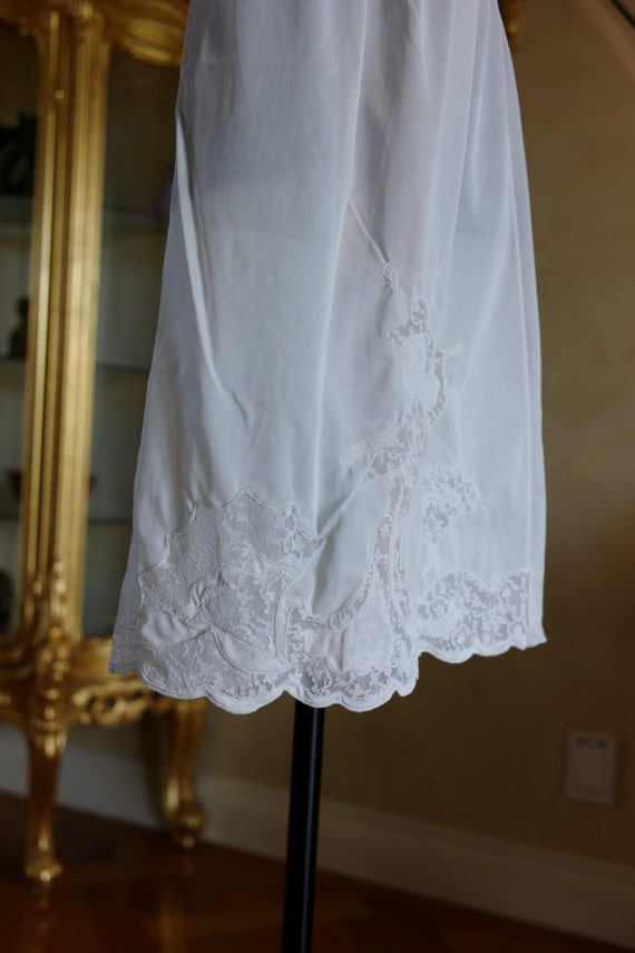 Vintage 1960s Half Slip in bridal white silky satin n… - Gem