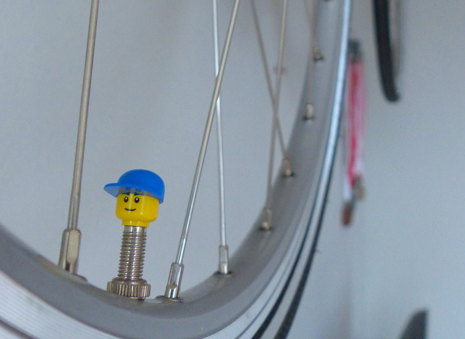 Bike valvecaps made from LEGO® character parts; suitable on Presta ...