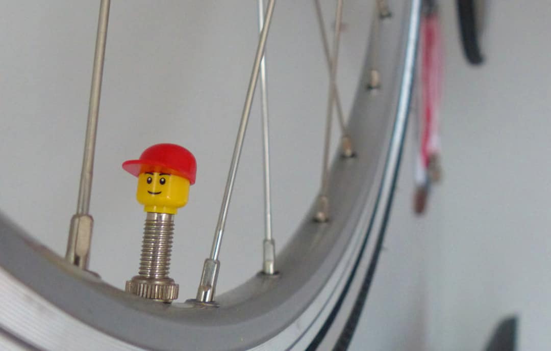 Bike Valve Caps Made From LEGO® Character Parts; Suitable on Presta ...