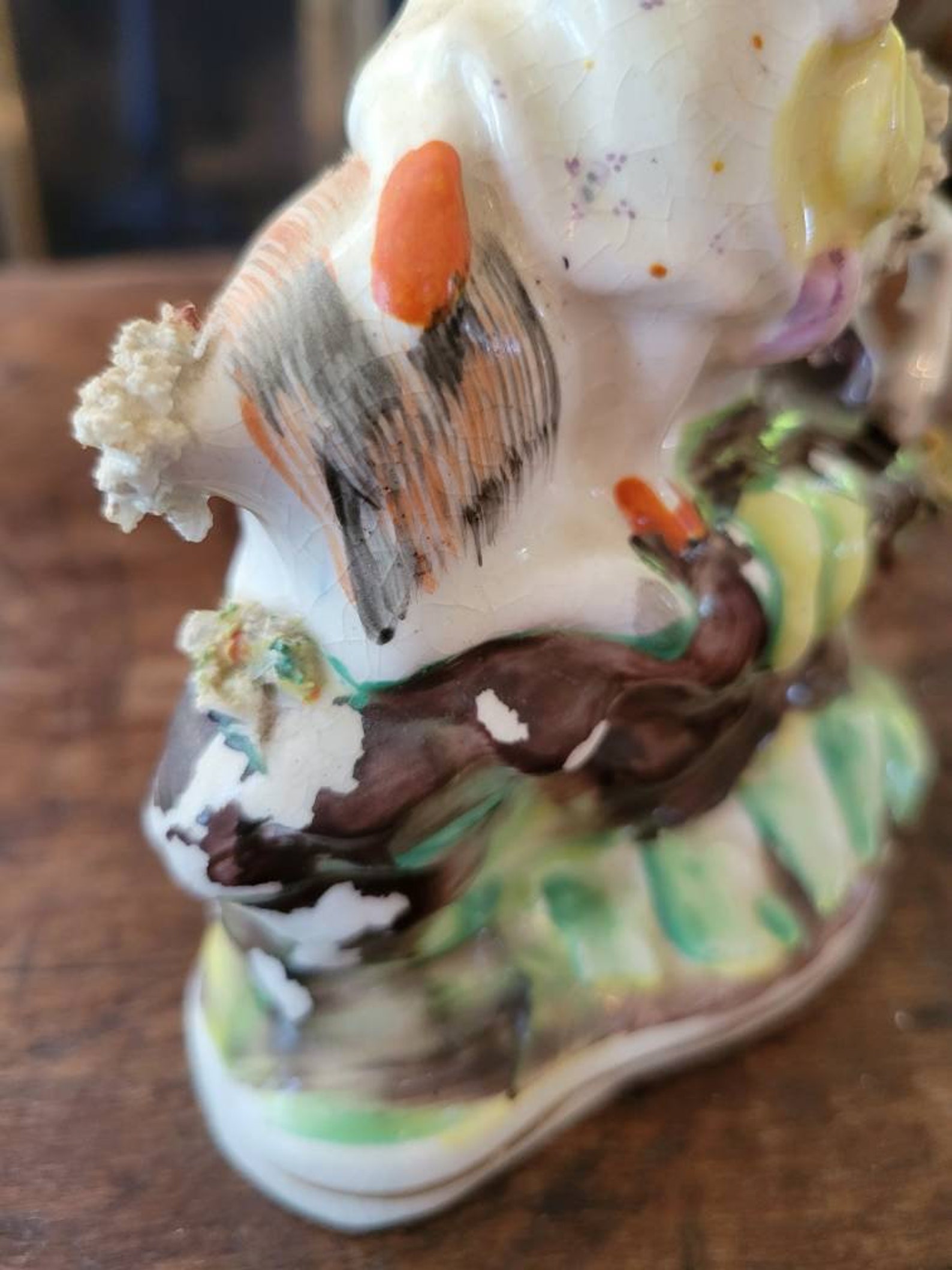 Antique Staffordshire Pottery Girl on Goat Figurine Queens - Etsy