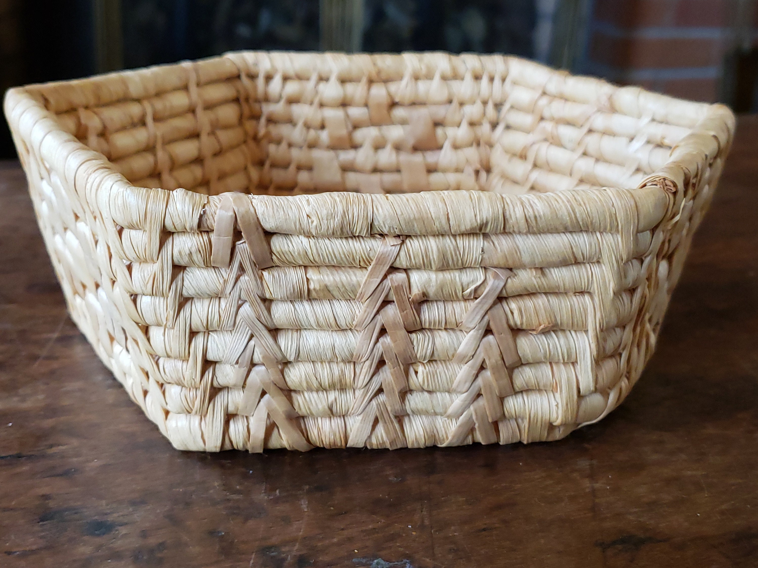 Vintage Yucca Basket 1990s Hexagonal Yucca Basket - Etsy UK