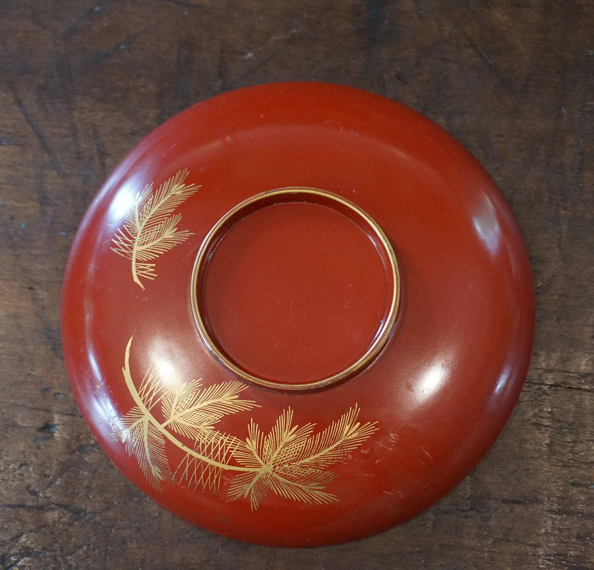 Vintage Japanese Orange Lacquer and Gold Bowl or Dish 1940s - Etsy