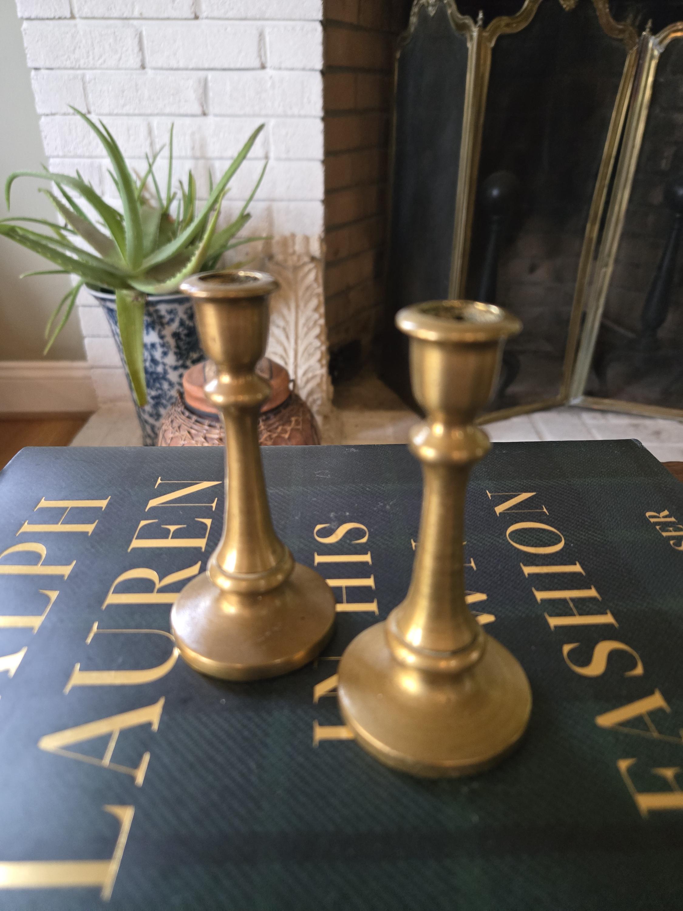 Antique Miniature Brass Candlesticks 3 7/8 Inches Tall - Etsy