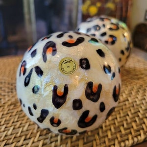 Decorative Capiz Shell Leopard Print Balls Cheetah Print Capiz Shell ...