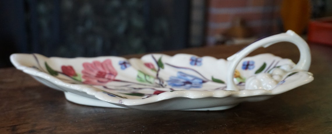 Vintage Blue Ridge Chintz Leaf Shaped Dish 1950s Blue Ridge - Etsy