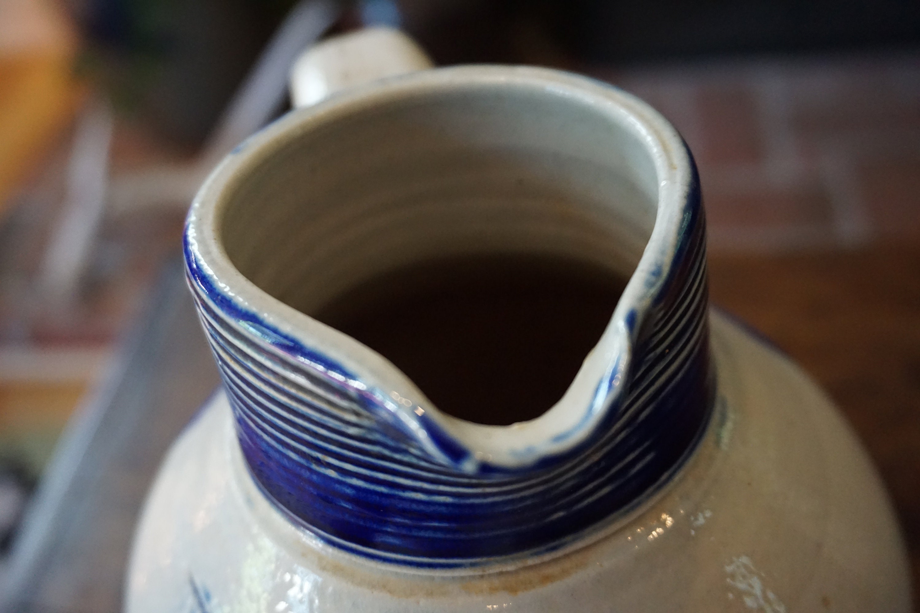 Vintage Cobalt Salt Glazed Pitcher Large Cobalt Pitcher - Etsy