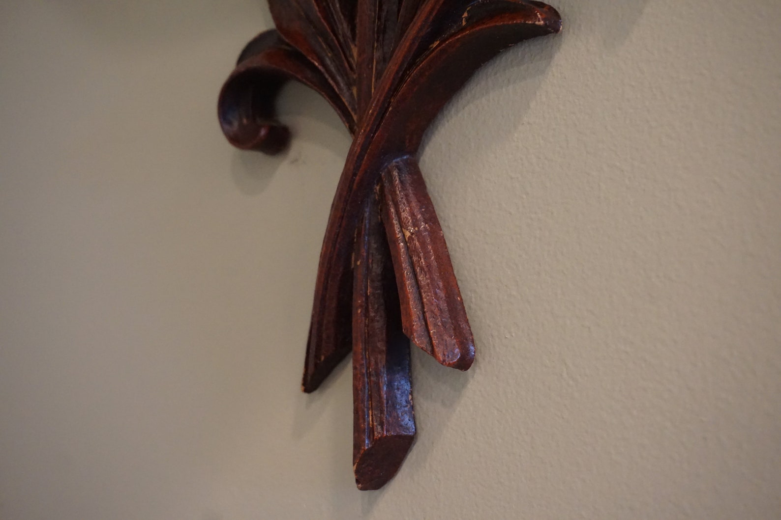 Vintage Mahogany Wall Sconce Bracket 1970s Mahogany Sconce - Etsy