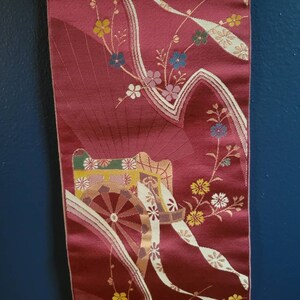 Vintage Obi Wall Hanging Handmade Bell Pull Made From Vintage Japanese ...