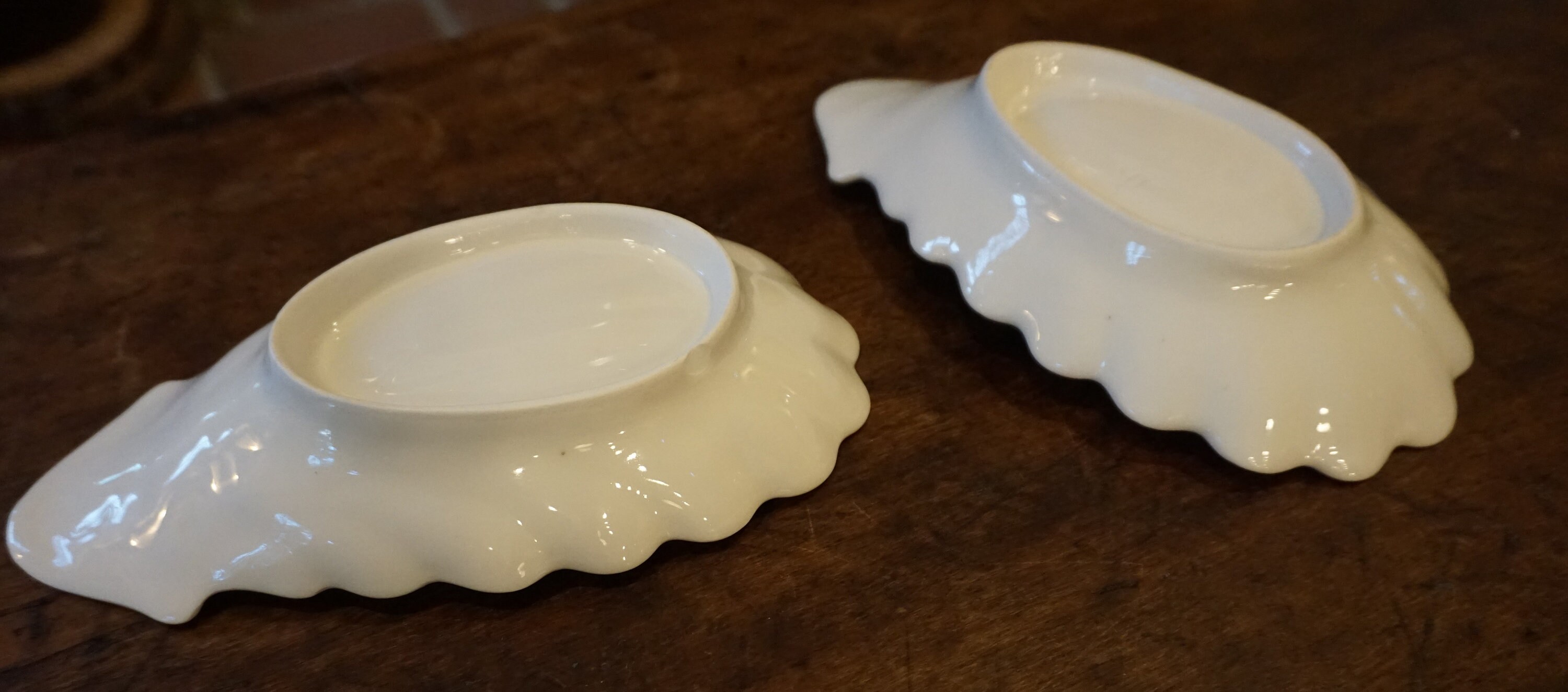 Antique Ironstone Shells with Ivy Design Pickle Dishes White | Etsy