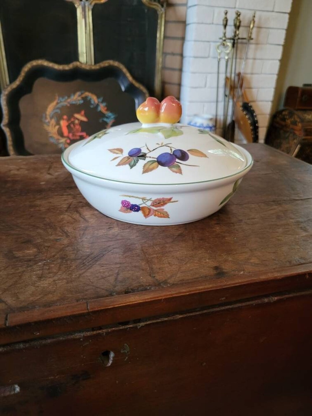 Vintage Evesham Vale Covered Vegetable Dish Royal Worcester Made in ...