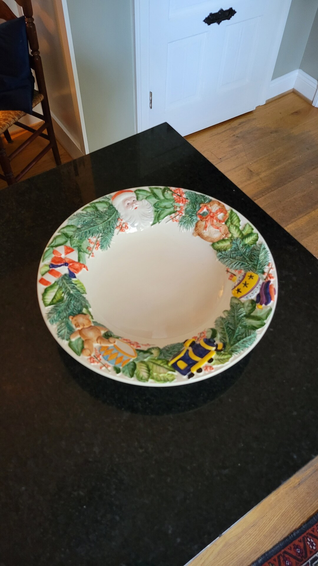 Vintage Large Christmas Bowl Italian Majolica Ceramiche Leonardo 7732/ ...