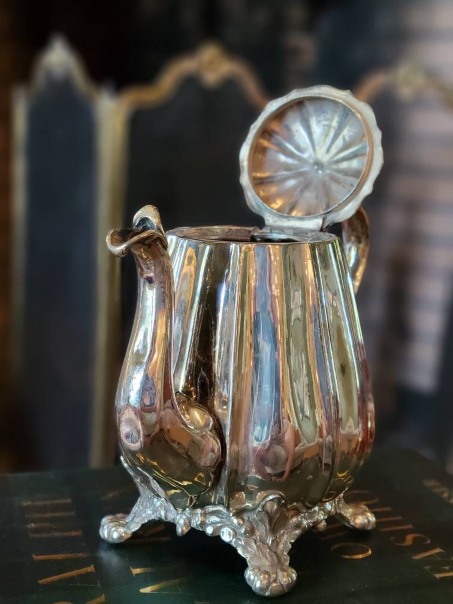 Antique Silverplate Teapot With Acorn Finial Victorian Silver - Etsy