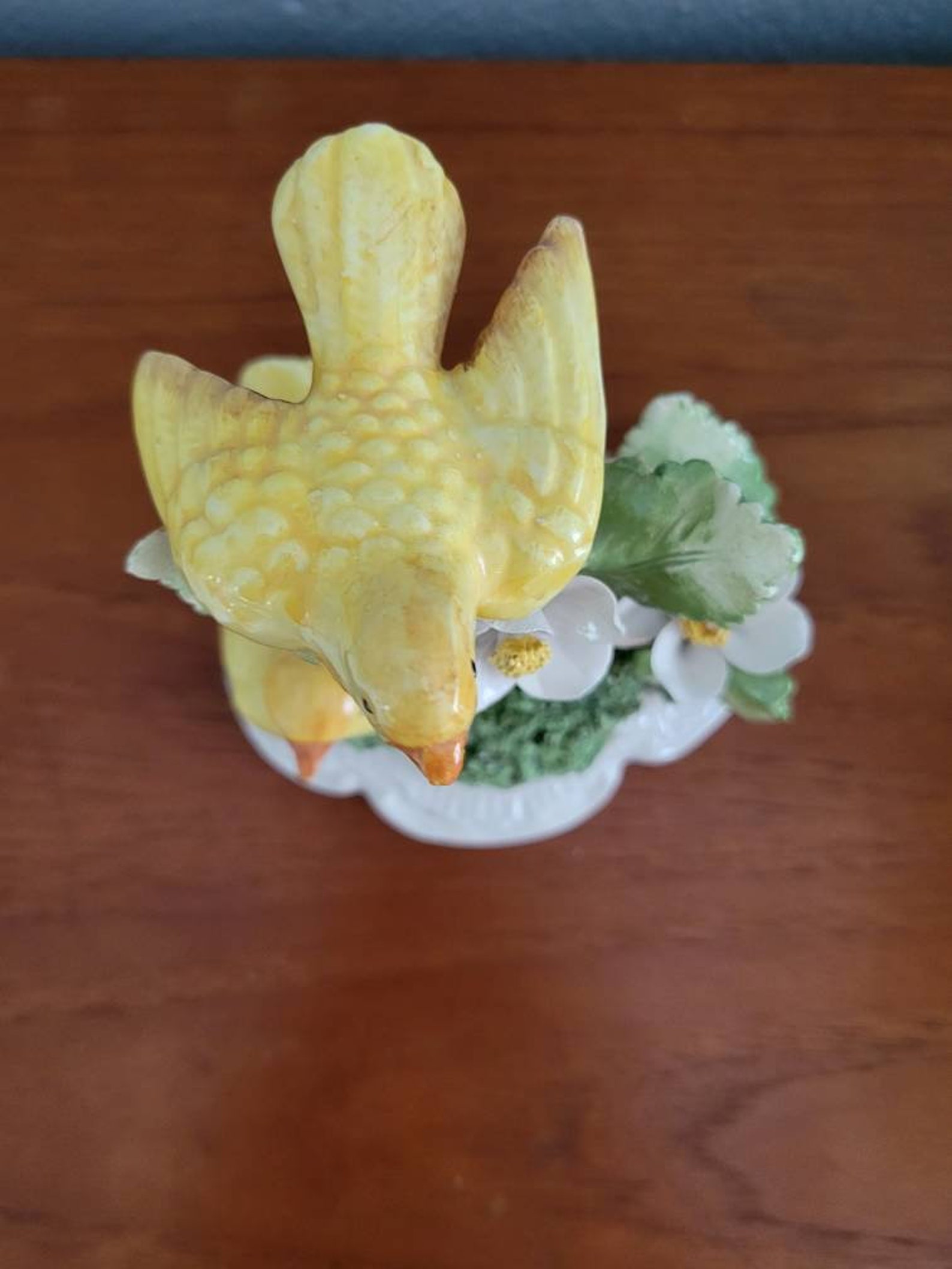 Vintage Italian Majolica Yellow Bird Figurine 2 Flowers Marked - Etsy