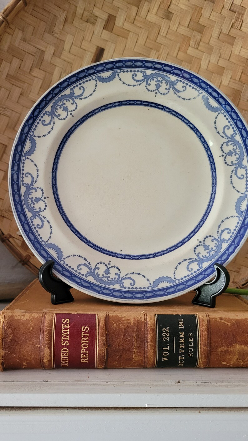 Antique Burleigh Ware Belvoir Flow Blue Plate, 1912 - Etsy