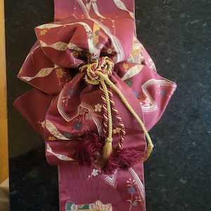 Vintage Obi Wall Hanging Handmade Bell Pull Made From Vintage Japanese ...