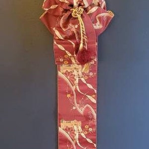Vintage Obi Wall Hanging Handmade Bell Pull Made From Vintage Japanese ...
