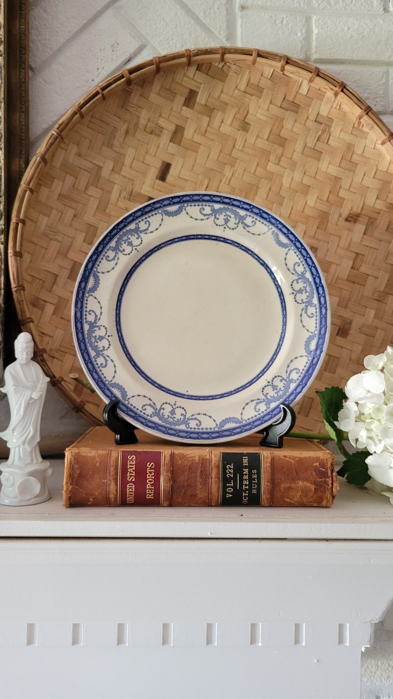 Antique Burleigh Ware Belvoir Flow Blue Plate, 1912 - Etsy