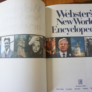 Vintage 1992 Webster's New World Encyclopedia - 1992 Encyclopedia ...