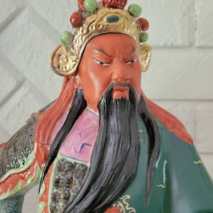 Vintage Chinese Emperor Guan Yu Lord Statue - Guan Yu Statue Chinese ...