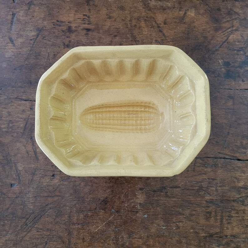 Antique Yellow Ware Pudding Mold, Corn Cob Design - Etsy