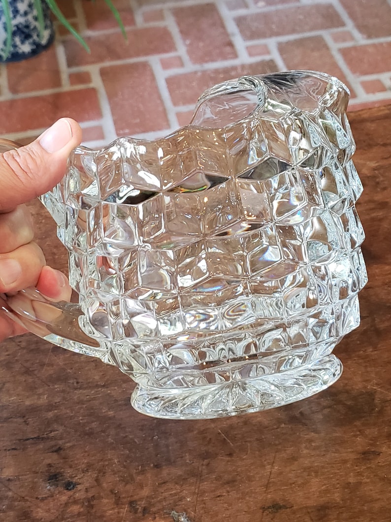 Vintage Fostoria American Pattern Pitcher - 1950s Fostoria Pitcher With ...
