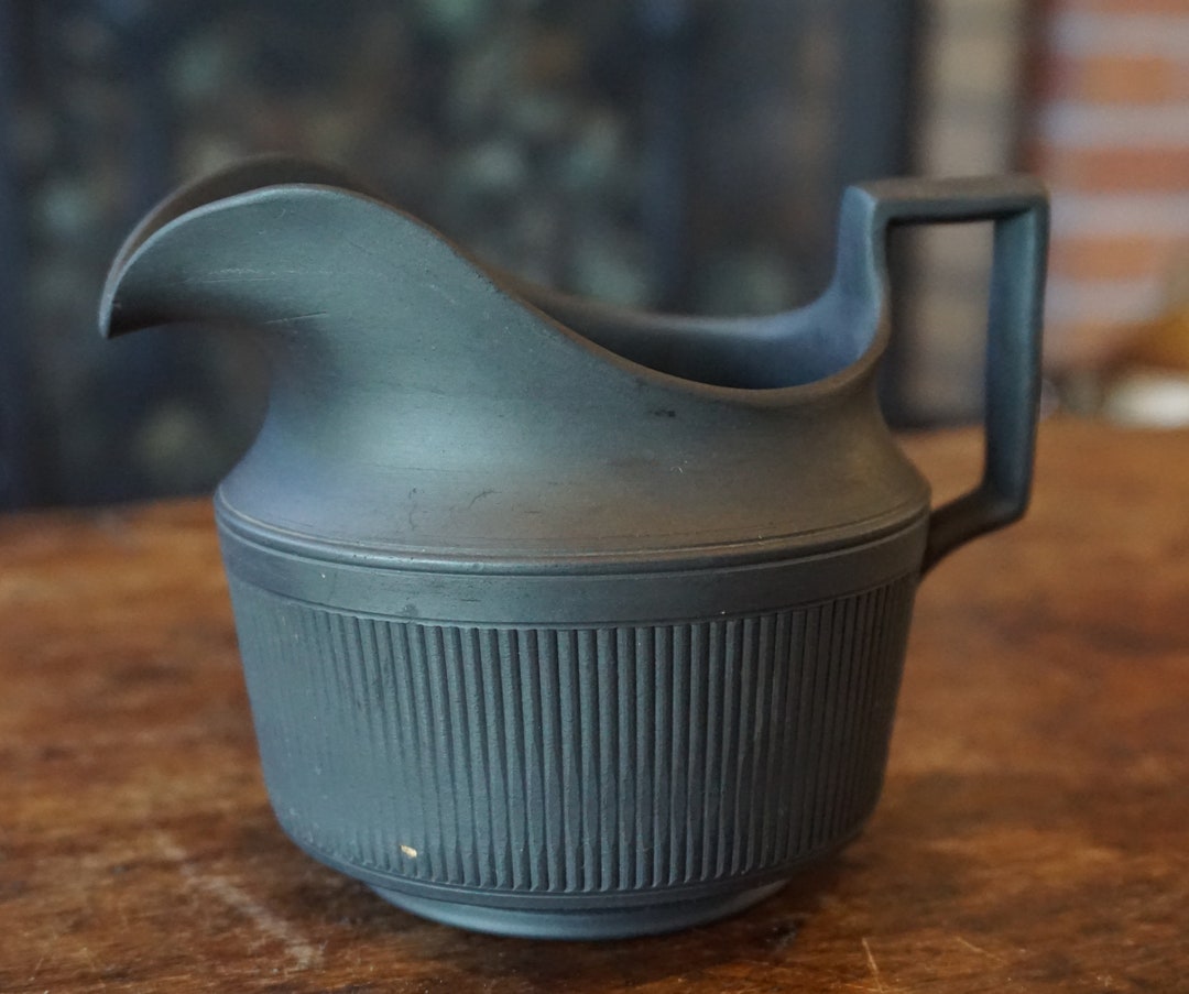 Antique Wedgwood Black Basalt Ware Creamer - 1785 Basalt Ware Creamer ...
