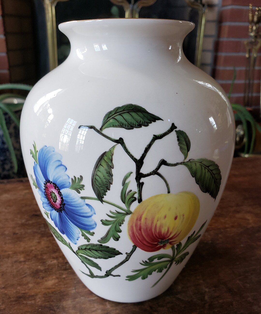 Vintage Spode Victoria Vase - 1990s Spode Anemone and Apple Vase - Made ...