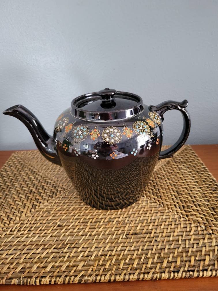 Made In England Black Teapot